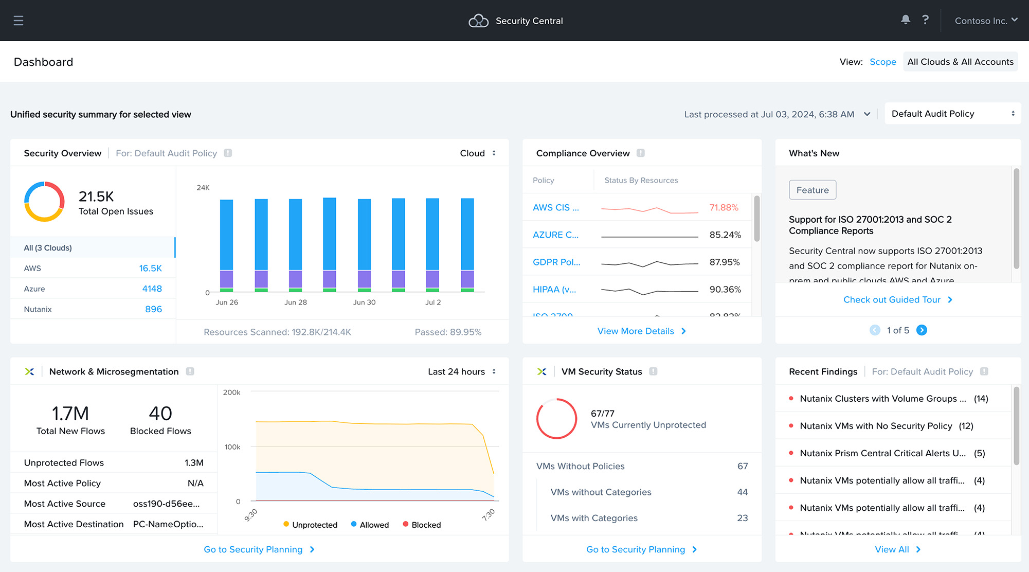 Nutanix Security Central for Cloud Security Management | Nutanix