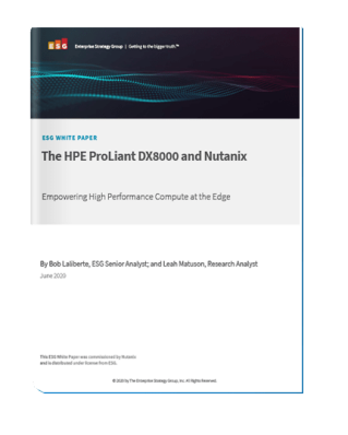 The HPE ProLiant DX8000 and Nutanix